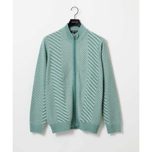 ミッシェルクランオム（MICHEL  HOMME）/グラデーションスタンドカラーニットブルゾン