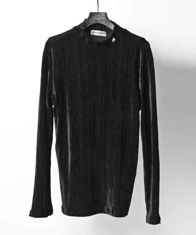 バッファローボブズ（Buffalo Bobs）/SUGIAYA−MOCK(スギアヤ−モック)ベロアヘリンボーン モックネック ロンT