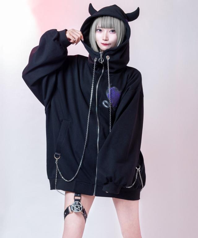 バックステージパス（backstagepass）/DEMON TIME(デーモンタイム) 悪魔ちゃん オーバーサイズ パーカー