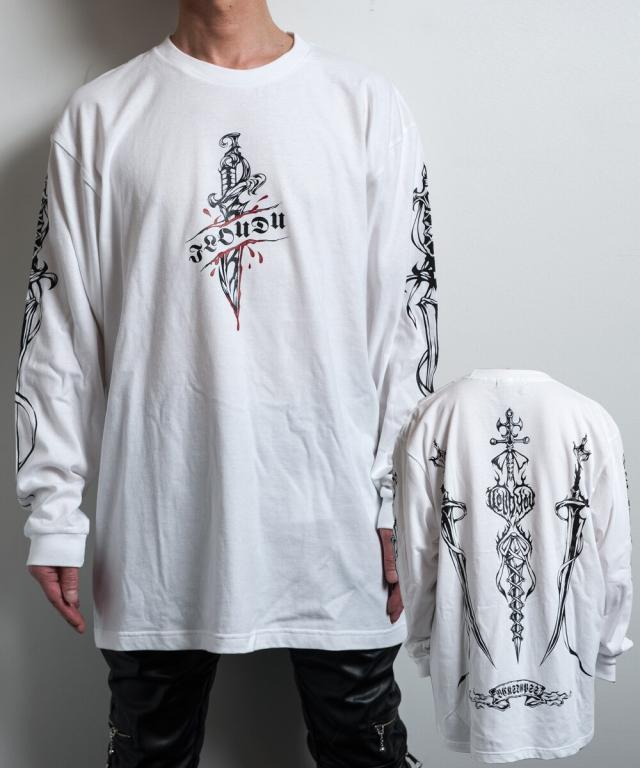 バックステージパス（backstagepass）/TRIPLE DAGGER LS(トリプルダガー LS）ビッグシルエット クルーネック  ロンT