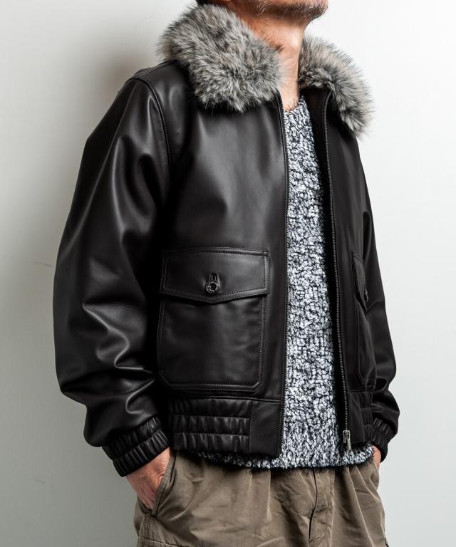 バッファローボブズ（Buffalo Bobs）/ROOSTER(ルースター)ラムレザー G−1 フライトジャケット