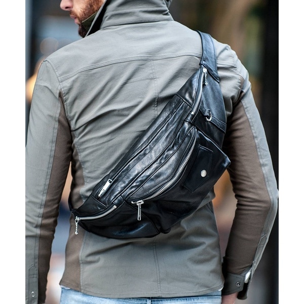 ジョニーウルフ（jonnyWolf）/DENNIS(デニス)シープレザー ボディバッグ ウェストバッグ