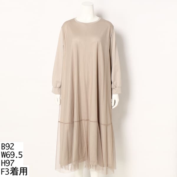 ラ・クープ（LACOUPE）/【洗える】チュールワンピース【Aライン】