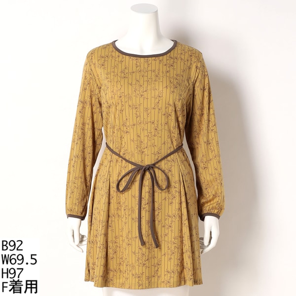 ラ・クープ/ストライプ フラワースムースワンピース