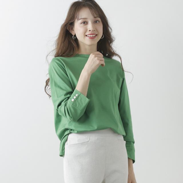 ラ・クープ（LACOUPE）/袖飾りボタンカットソー