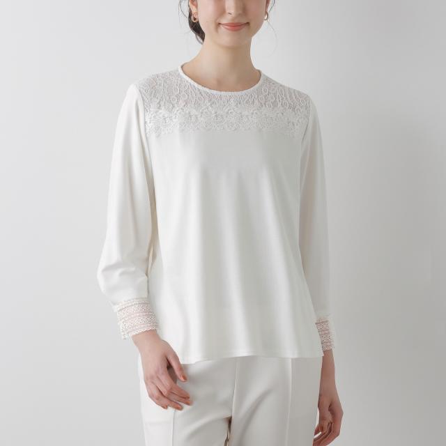 ラ・クープ（LACOUPE）/スカラップレース×カットソー