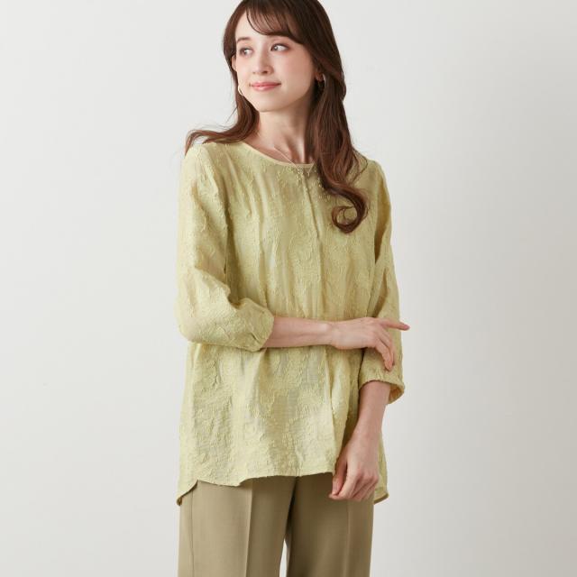 ラ・クープ（LACOUPE）/カットジャガードブラウス