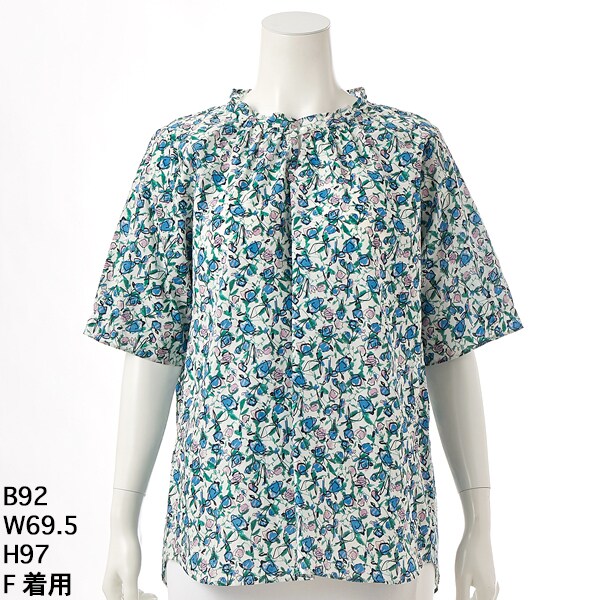 ラ・クープ（LACOUPE）/[ 洗える ] 柄ギャザーブラウス