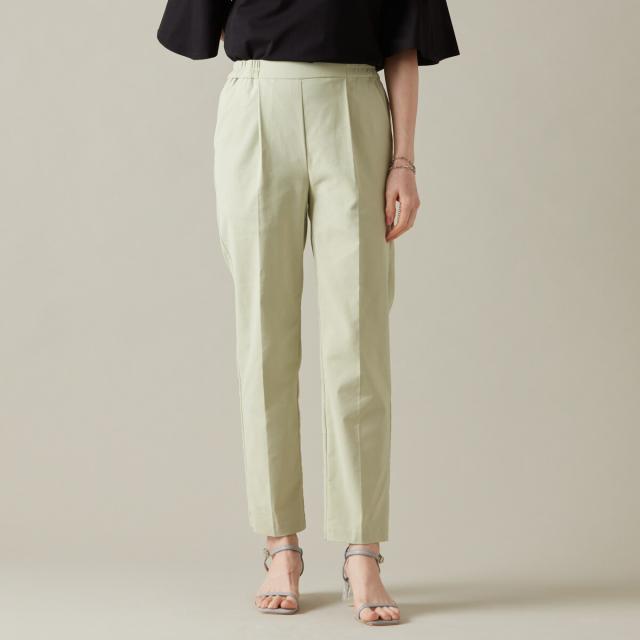 ラ・クープ（LACOUPE）/【洗える／ウエストゴム】タックテーパードカラーパンツ