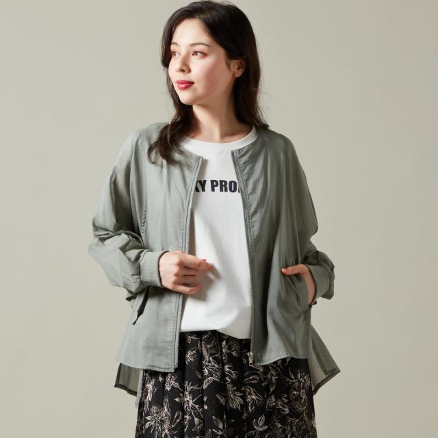 ラ・クープ（LACOUPE）/バックギャザーブルゾン　前ファスナーショート丈