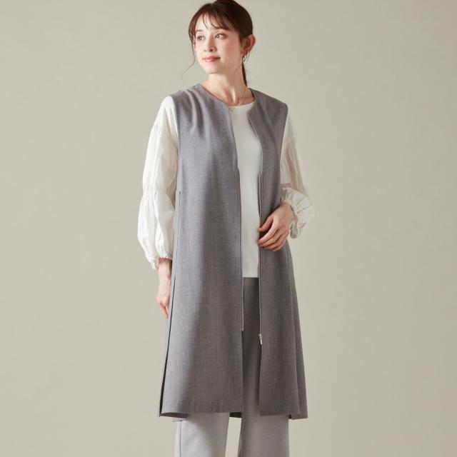 ラ・クープ（LACOUPE）/[ 洗える ]ファスナーロングジレ