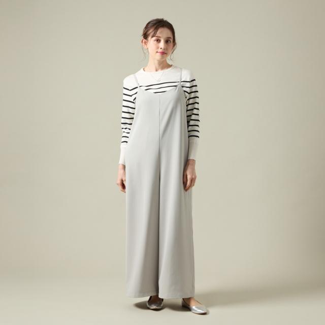 ラ・クープ（LACOUPE）/【洗える】大人カジュアルサロペット　肩紐アジャスター付