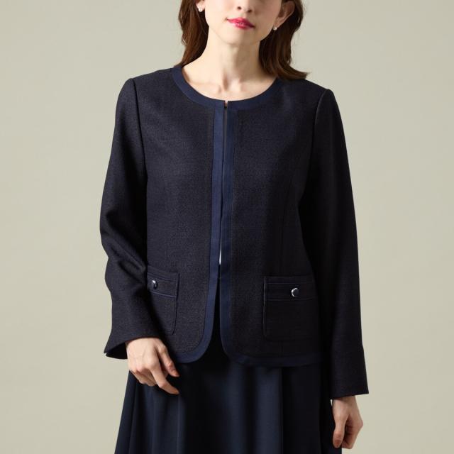 ラ・クープ（LACOUPE）/背裏付無地ツイードジャケット