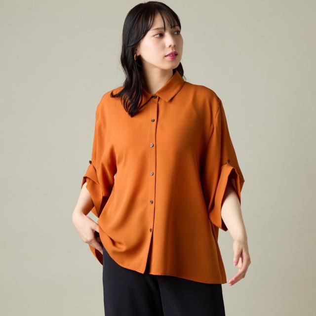 ラ・クープ（LACOUPE）/【洗える】シャツ襟オーバーサイズブラウス