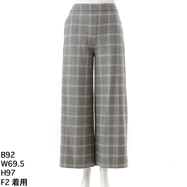 ラ・クープ（LACOUPE）/ラメチェック柄ワイドパンツ