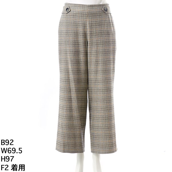 ラ・クープ（LACOUPE）/チェック柄微起毛ワイドパンツ