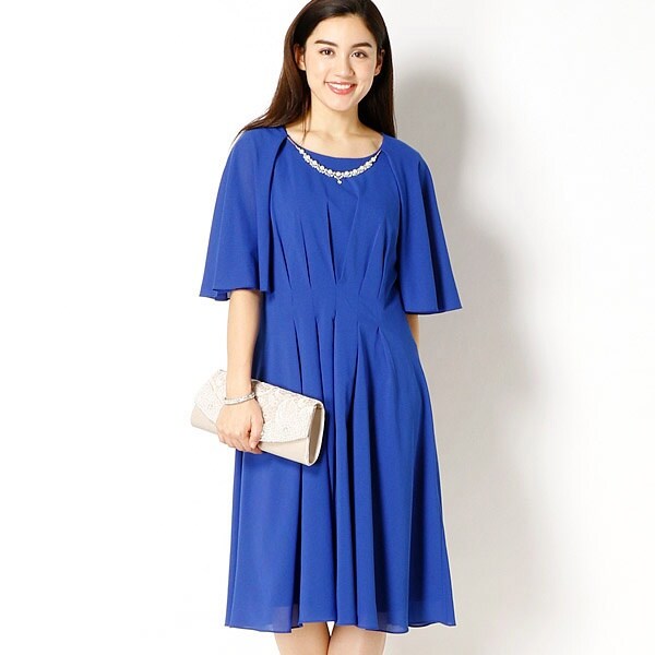 ラ・クープ（LACOUPE）/【大きいサイズ】【結婚式】ケープスリーブワンピース