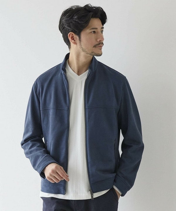 ユニオンステーション（UNION STATION）/ストレッチフェイクスエードスタンドカラーブルゾン