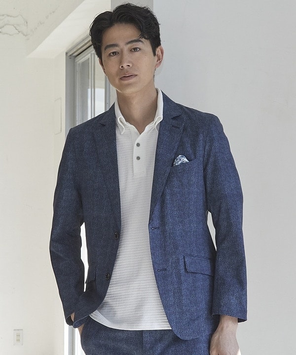 ユニオンステーション（UNION STATION）/メッシュメランジプリントテーラードジャケット