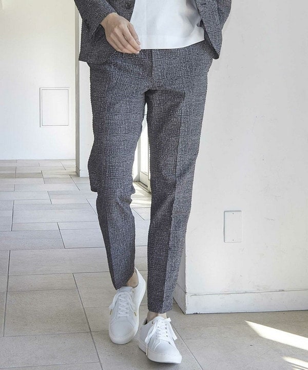 ユニオンステーション（UNION STATION）/シアサッカーグレンチェックプリントスラックス