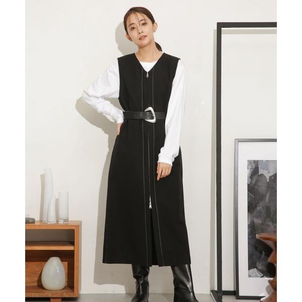 ナノユニバース（NANO universe）/Odub／別注 ヘビーネル ベストワンピース