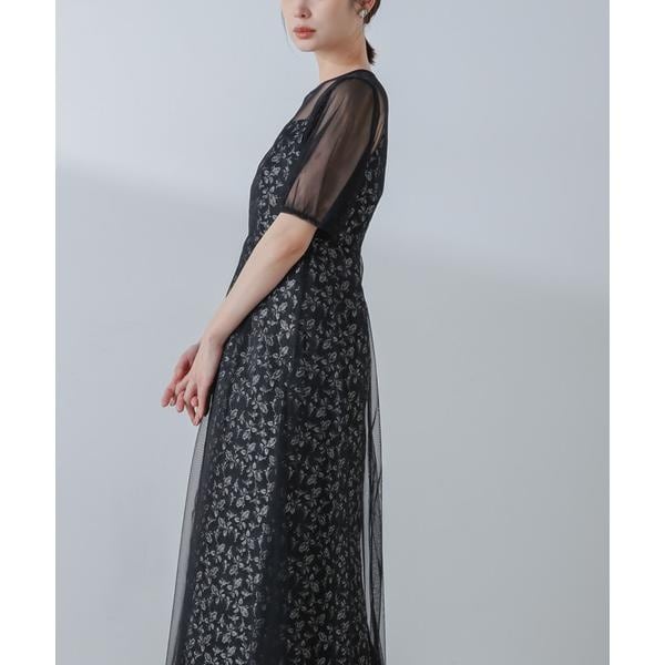 ナノユニバース（NANO universe）/kaene／プリントジャガード×チュールドレス