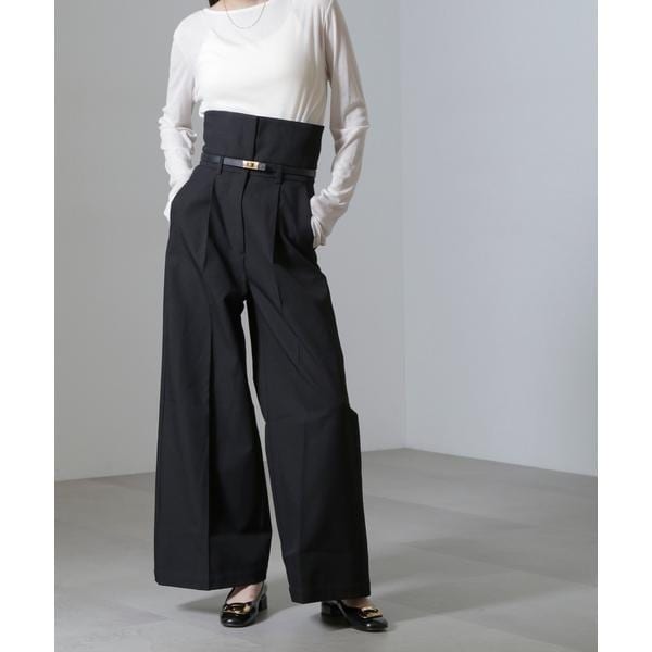 ナノユニバース（NANO universe）/ハイウエストセンタープレスパンツ