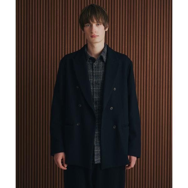 ナノユニバース（NANO universe）/「100％ウール」ピークドラペルダブルジャケット