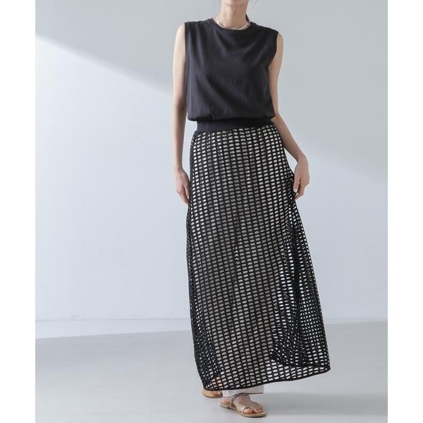 ナノユニバース（NANO universe）/RITA ROW／Crochet straight long skirt