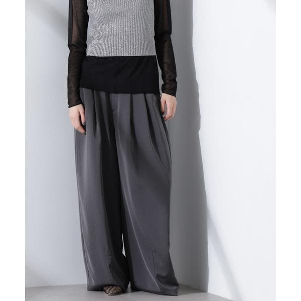 ナノユニバース（NANO universe）/ダルサテンカーブタックパンツ