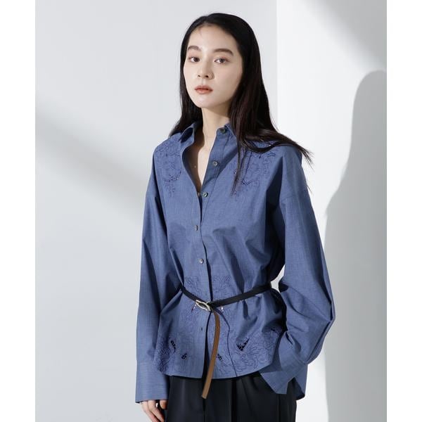 ナノユニバース（NANO universe）/カットワークレースオーバーサイズシャツ