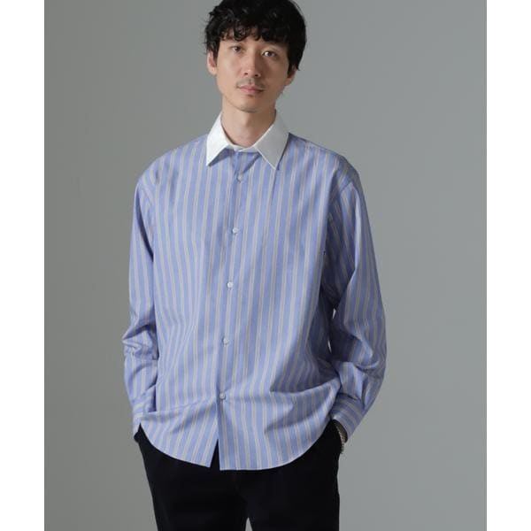 ナノユニバース（NANO universe）/セミワイドストライプクレリックシャツ