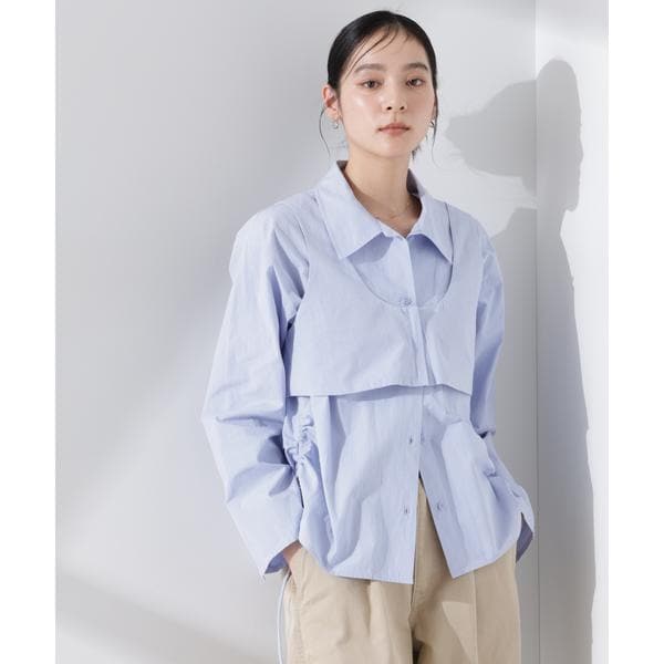 ナノユニバース（NANO universe）/ビスチェセットドロストワイドコットンシャツ