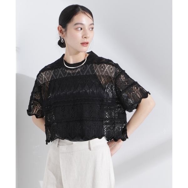 ナノユニバース（NANO universe）/ODAKHA／crazy lace short knit