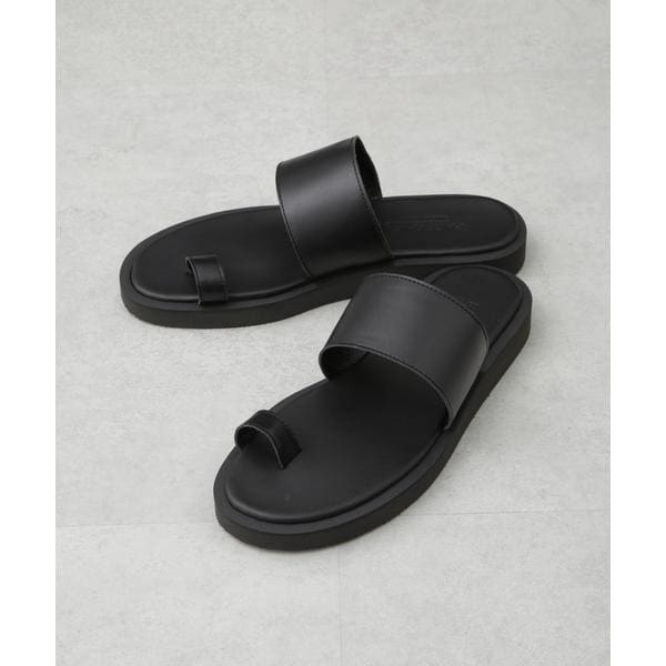 ナノユニバース（NANO universe）/PADRONE THE STANDARD LINE／別注 THONG SANDAL ／ 指ぬきレザー
