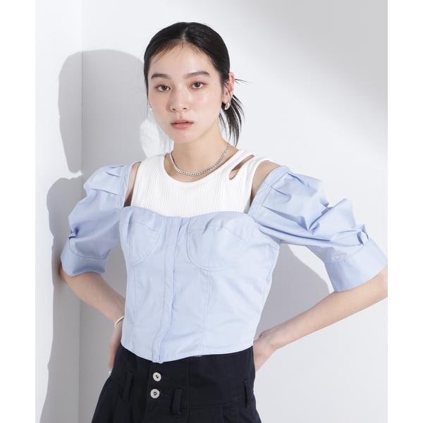 ナノユニバース（NANO universe）/パフスリーブビスチェトップス