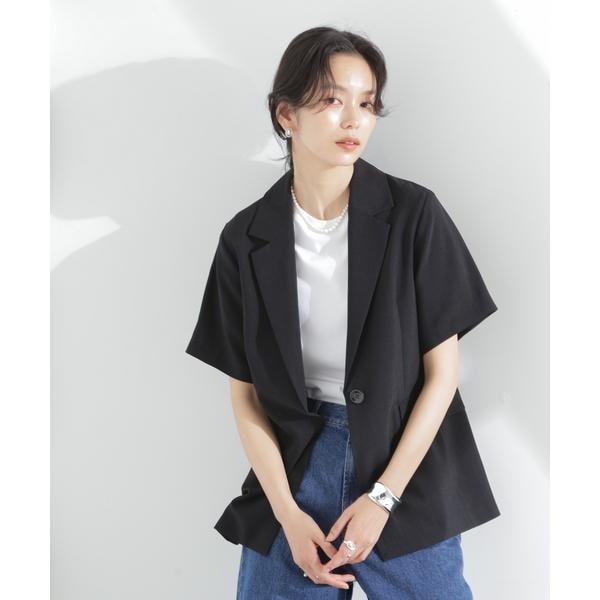 ナノユニバース（NANO universe）/メランジドライ 半袖テーラードジャケット(セットアップ可)