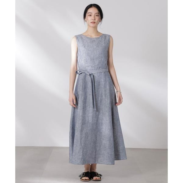 ナノユニバース（NANO universe）/ヨーロピアンフラックス Aラインノースリーブワンピース