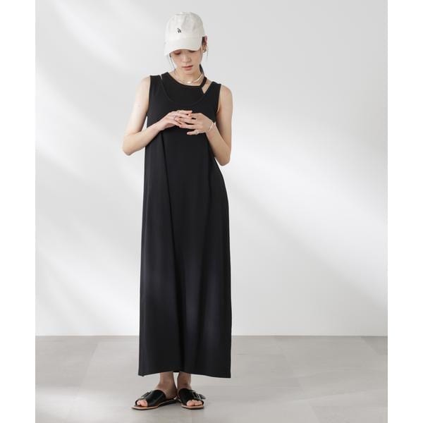 ナノユニバース（NANO universe）/カップ付きアシメタンクレイヤードワンピース