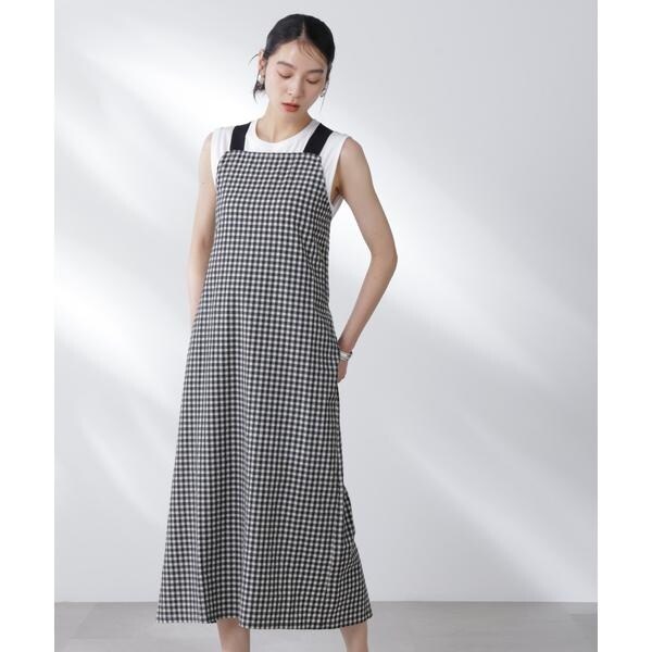 ナノユニバース（NANO universe）/RITA ROW／OYSTER DRESS ギンガムチェック
