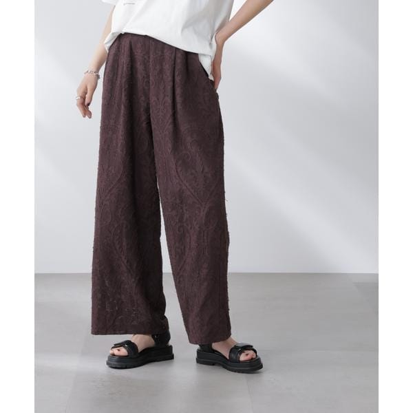 ナノユニバース（NANO universe）/made in india カットワークジャカードパンツ(セットアップ可)