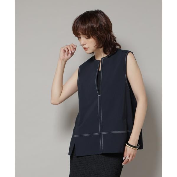 ナノユニバース（NANO universe）/ドライウェザーストレッチバイカラーステッチベスト(セットアップ可)