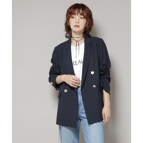 ナノユニバース（NANO universe）/ドライウェザーストレッチダブルジャケット(セットアップ可)