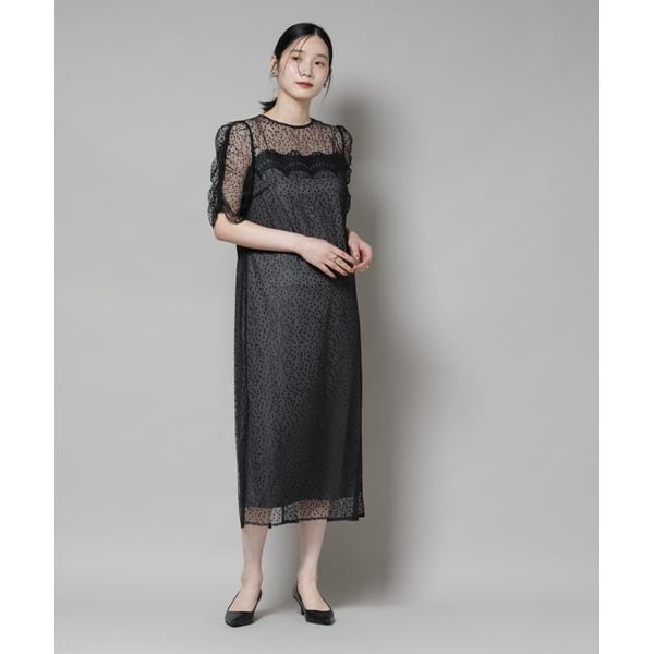 ナノユニバース（NANO universe）/troisiemechaco／ドットチュールジャガードワンピース