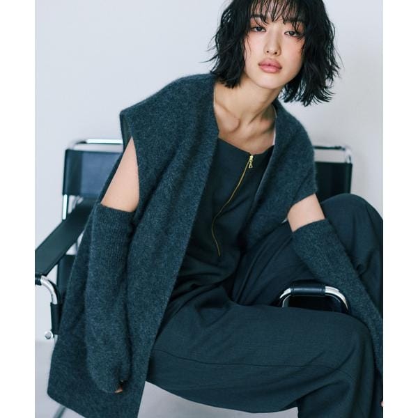 ナノユニバース（NANO universe）/ウォッシャブルフォックスリバーニットジレ