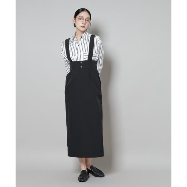 ナノユニバース（NANO universe）/サスペンダー付きIラインジャンパースカート