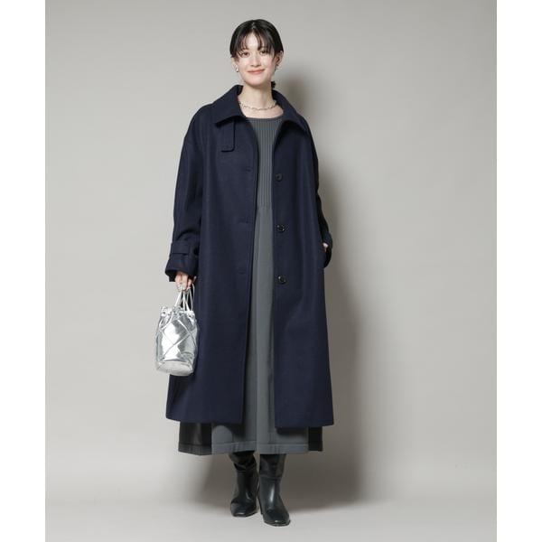 ナノユニバース（NANO universe）/メルトンジャージーステンカラーコート