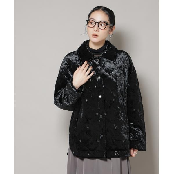 ナノユニバース（NANO universe）/ベロアキルト刺繍ブルゾン