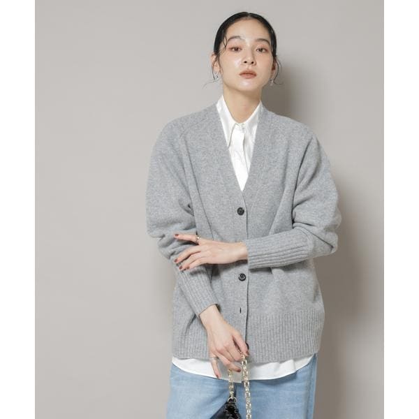 ナノユニバース（NANO universe）/AQUAウールカシミヤVネックカーディガン