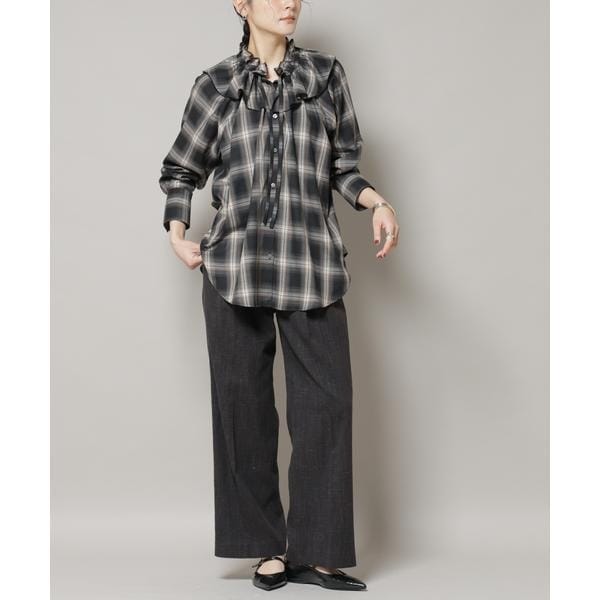 ナノユニバース（NANO universe）/ツイードタックセミワイドパンツ(セットアップ可)